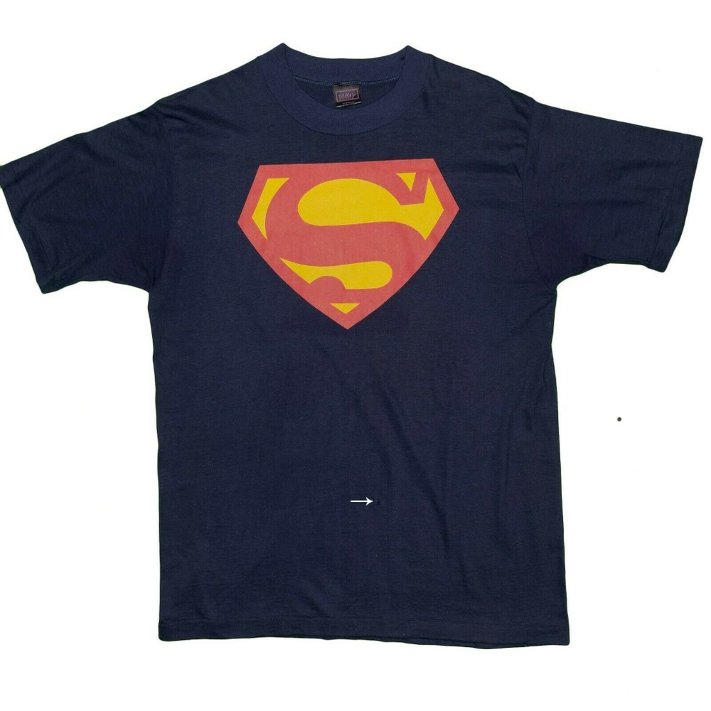 Vintage 70s Superman Chest Logo Dc Comics Shirt M - Gem